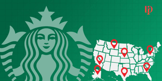 Number of Starbucks Store locations in the USA - Diya Infotech